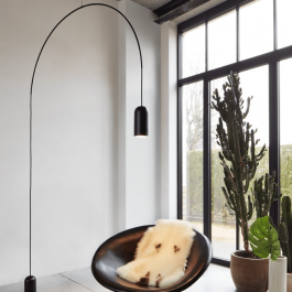 TossB Bow (met hangelement vanaf plafond) Vloerlamp zwart